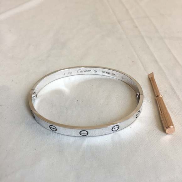 Cartier | Jewelry | Cartier White Gold Love Bangle 9 Not Original ...